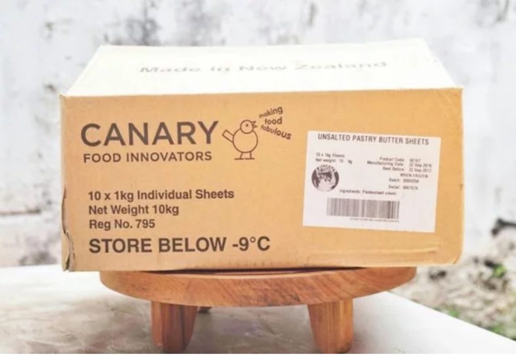CANARY UNSALTED BUTTER SHEETS 10x1KG | Fermex Distributors